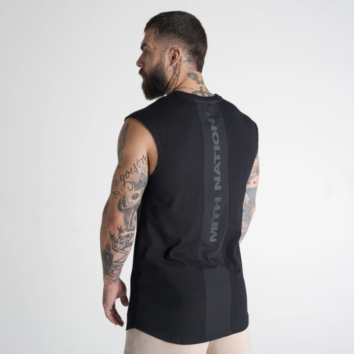 Regata Drop Shoulder Slevelles Mith Nation Preto