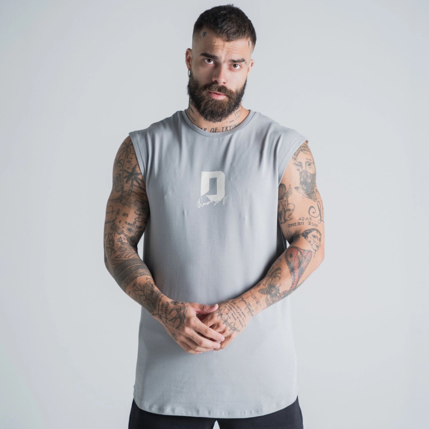Regata Drop Shoulder Slevelles Ramon Dino Cinza